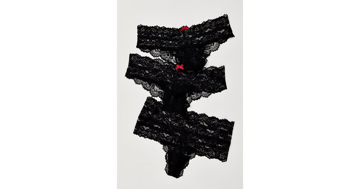 Skarlett Blue Goddess Cheekini Undie 3 Pack in Black | Lyst