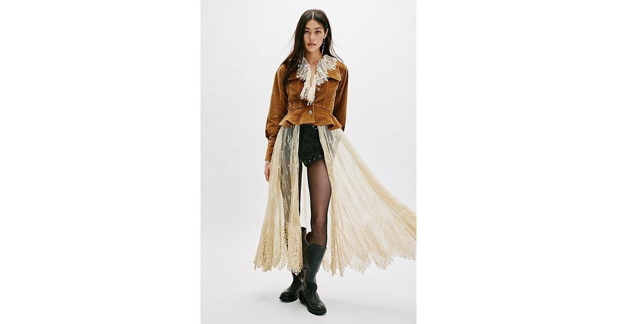 Nigel Preston Lace Robe in Natural | Lyst