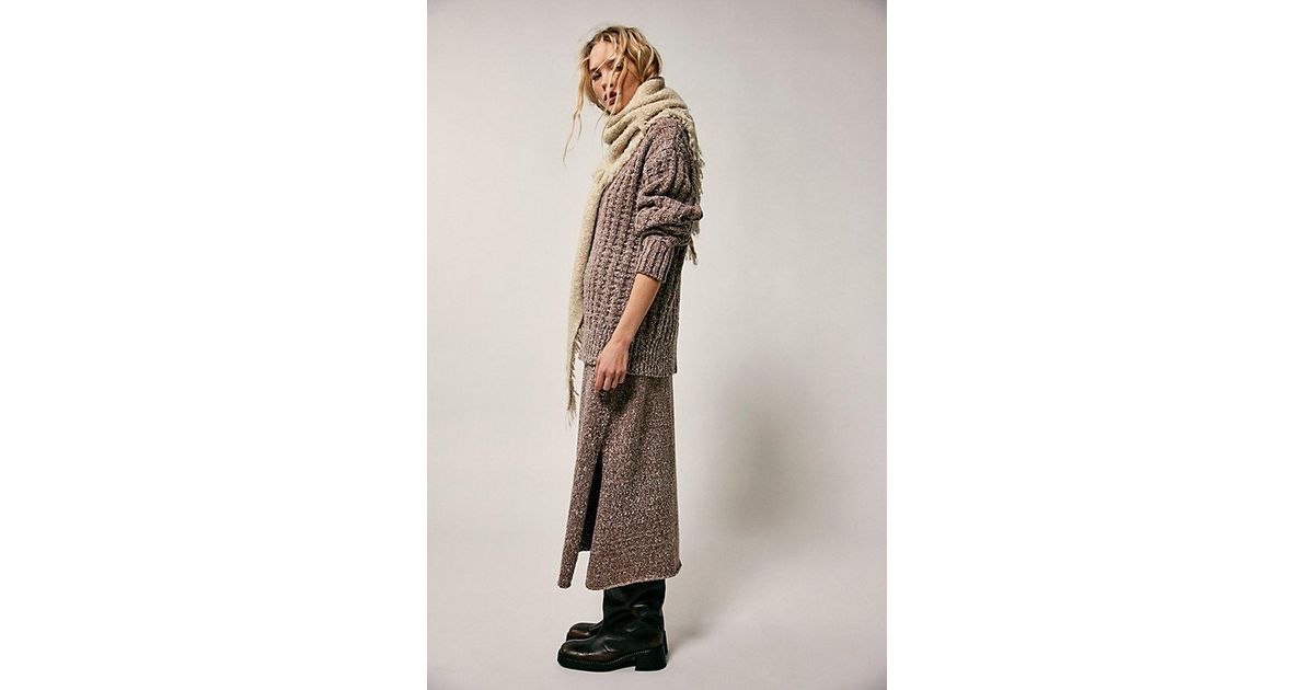 Free People Way Back Home Midi Skirt Set in Natural | Lyst UK