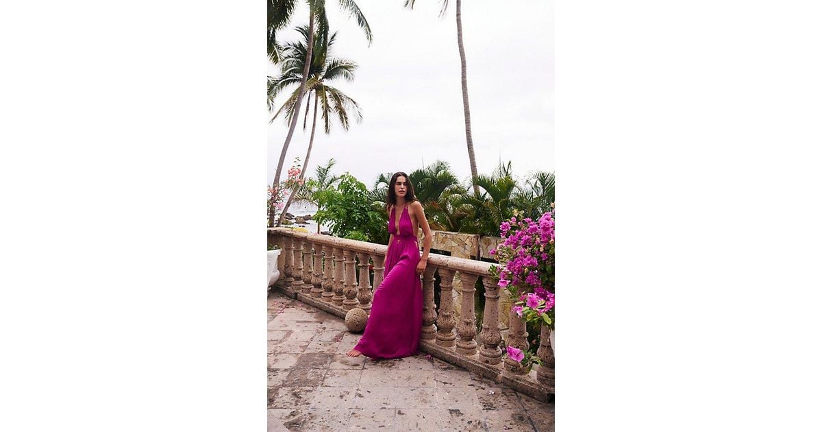 Free People Look Into The Sun Maxi Dress in Pink | Lyst