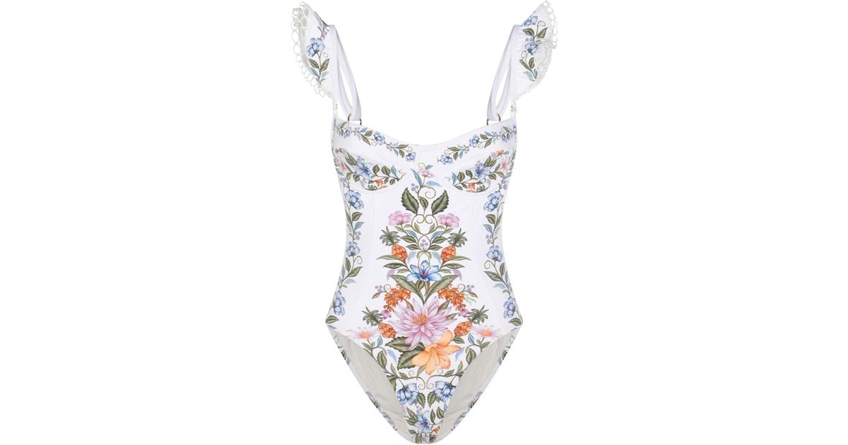 FARM Rio Swimsuit in White | Lyst