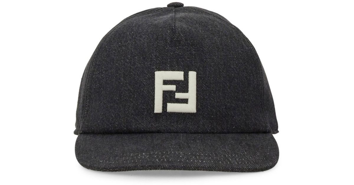 Fendi Cap in Black for Men | Lyst