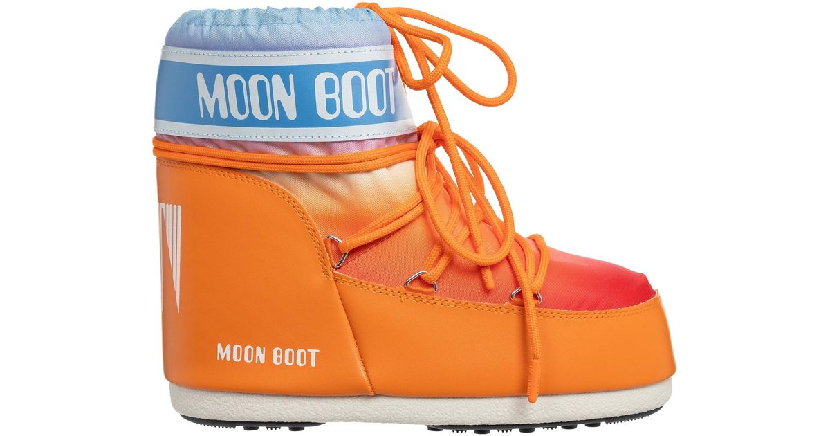 Moon Boot Icon Low Sunrise Snow Boots in Orange | Lyst