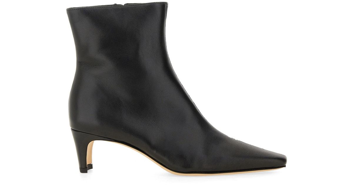 STAUD Wally Heeled Boots in Black | Lyst
