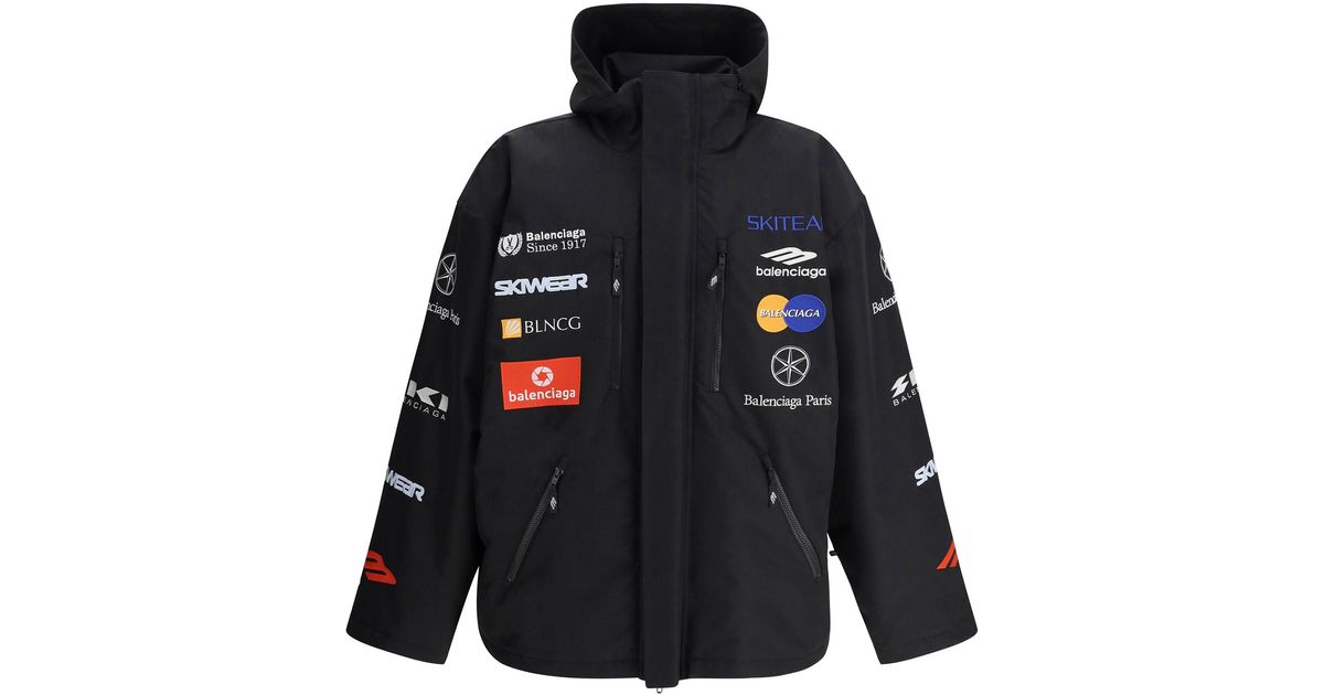 Balenciaga Ski Jacket in Black for Men | Lyst