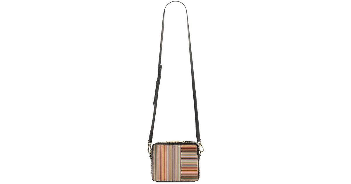 Paul Smith Signature Stipe Crossbody Bag in White | Lyst