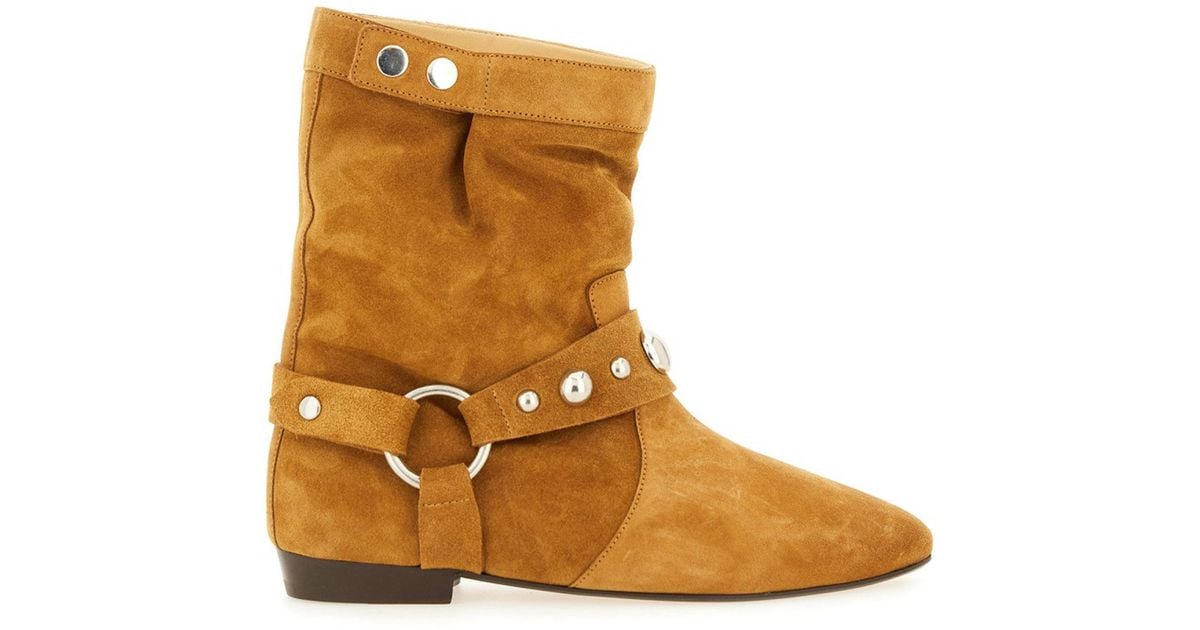 Isabel Marant Stania Ankle Boots in Brown | Lyst