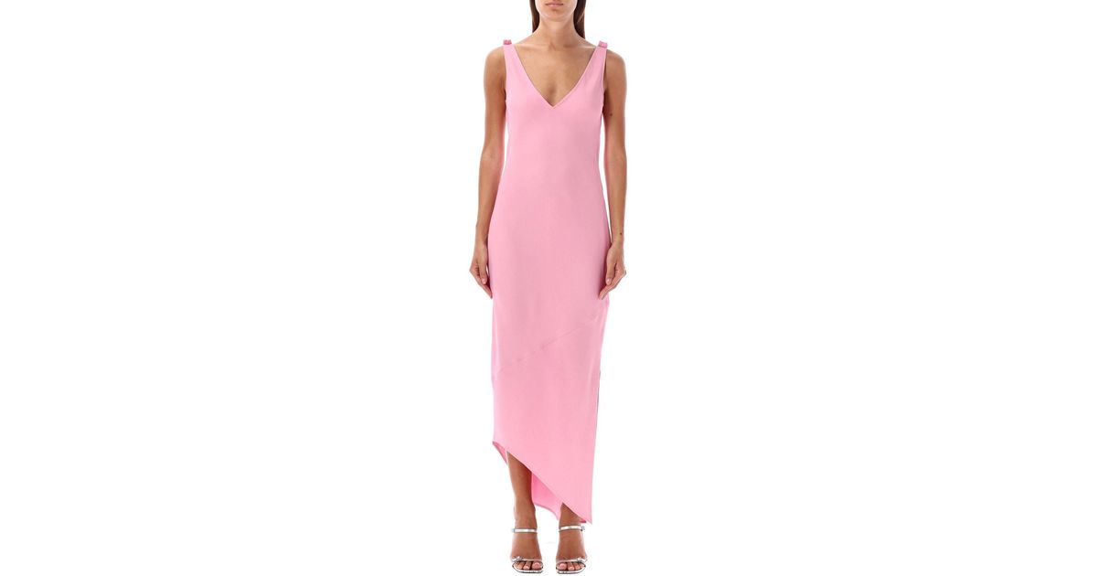 JW Anderson Long Dress in Pink | Lyst