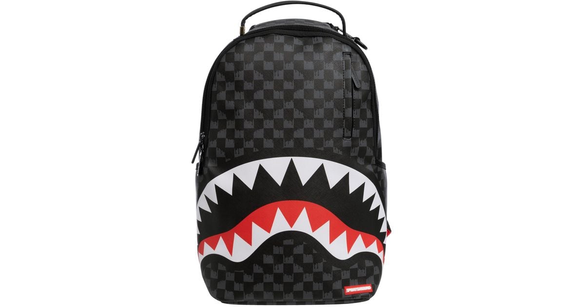 Sprayground Label Shark Backpack in Black for Men | Lyst