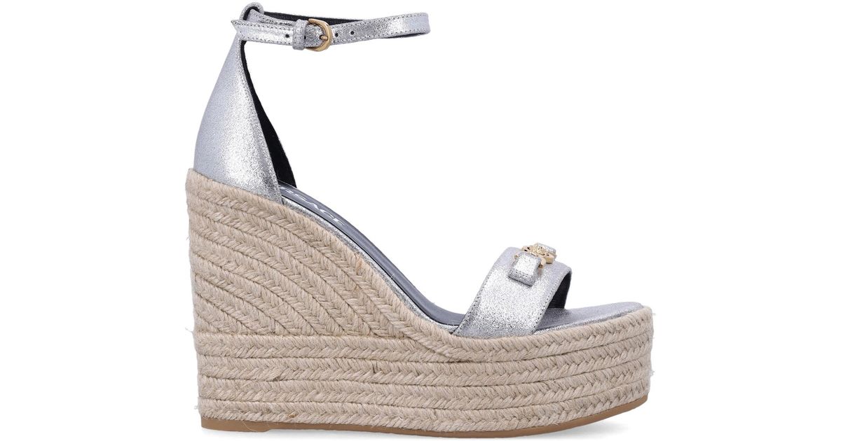 Versace Wedge Wedges in Metallic | Lyst