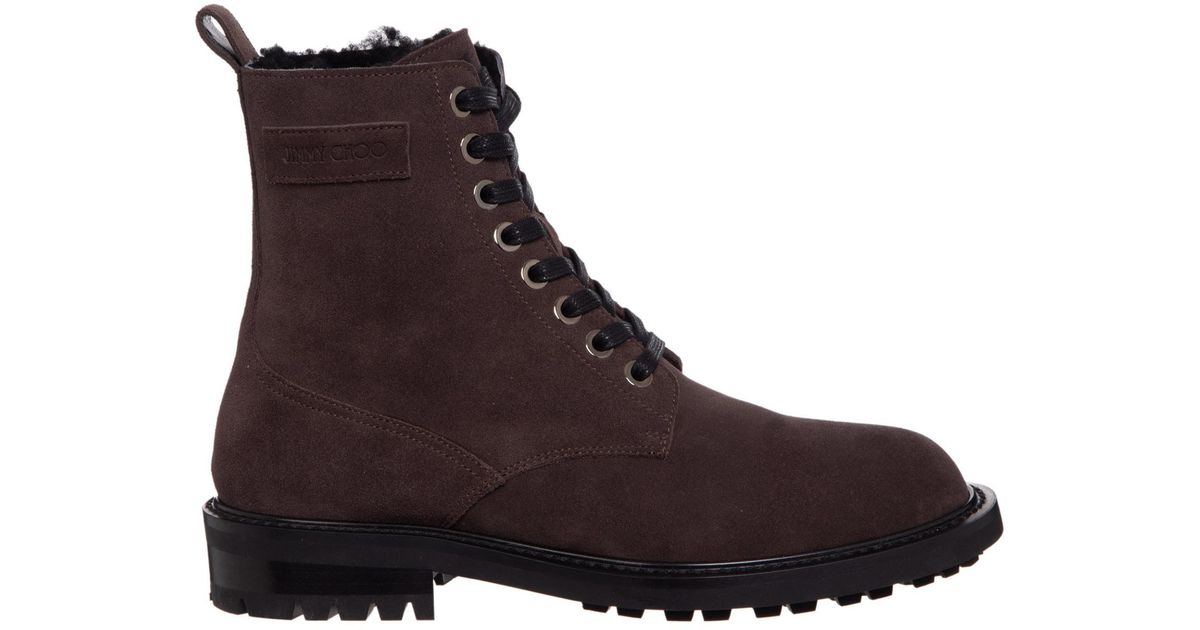 Jimmy Choo Gala Lace-up Boots in Brown | Lyst