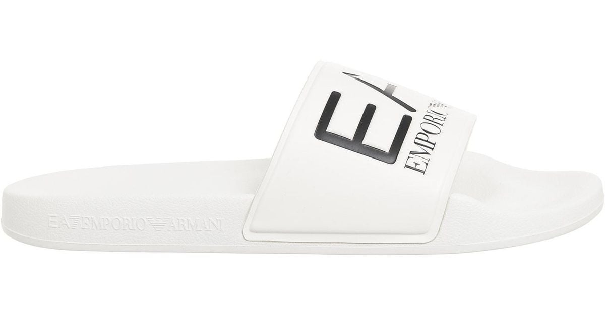 EA7 Slides in White for Men | Lyst