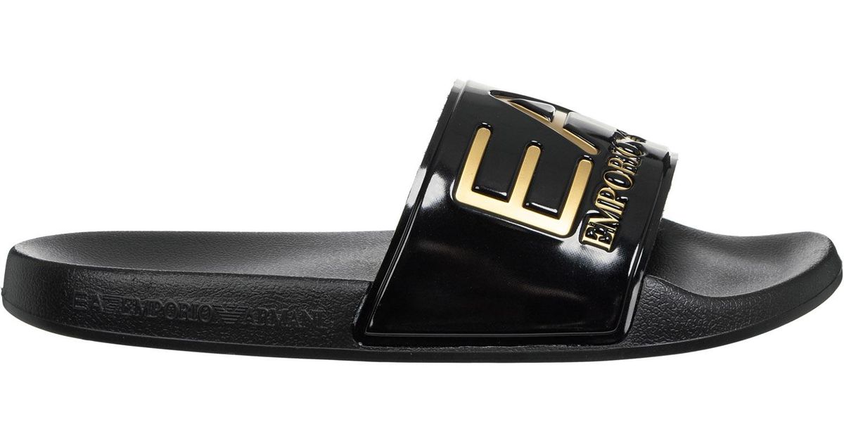 EA7 Visibility Xcp001 Slides in Black for Men | Lyst