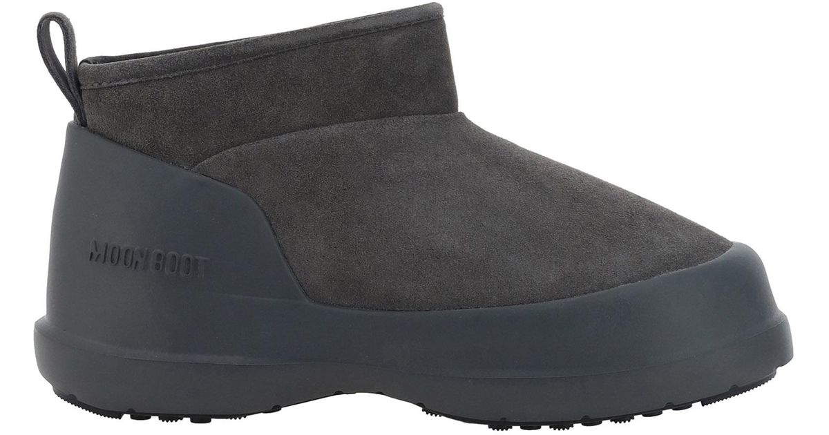 Moon Boot Luna Ankle Boots in Gray | Lyst