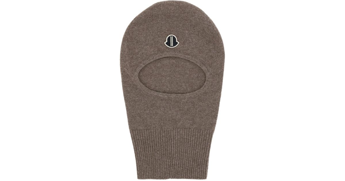 Moncler X Rick Owens Ski Mask in Brown | Lyst