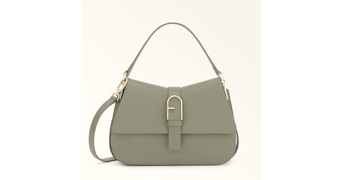 Furla Flow Top Handle Agave B Claris Lux Calf Leather in Green | Lyst