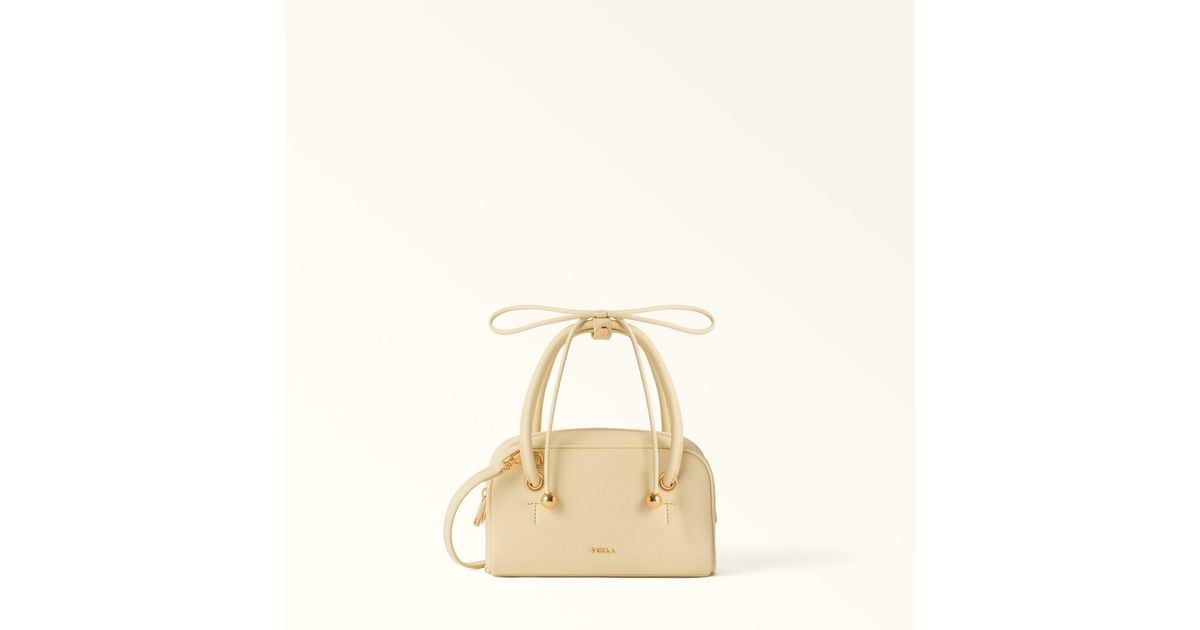 Furla Poppy Dome Cremino Diamond Grained Leather + Sidney Calf Leather ...