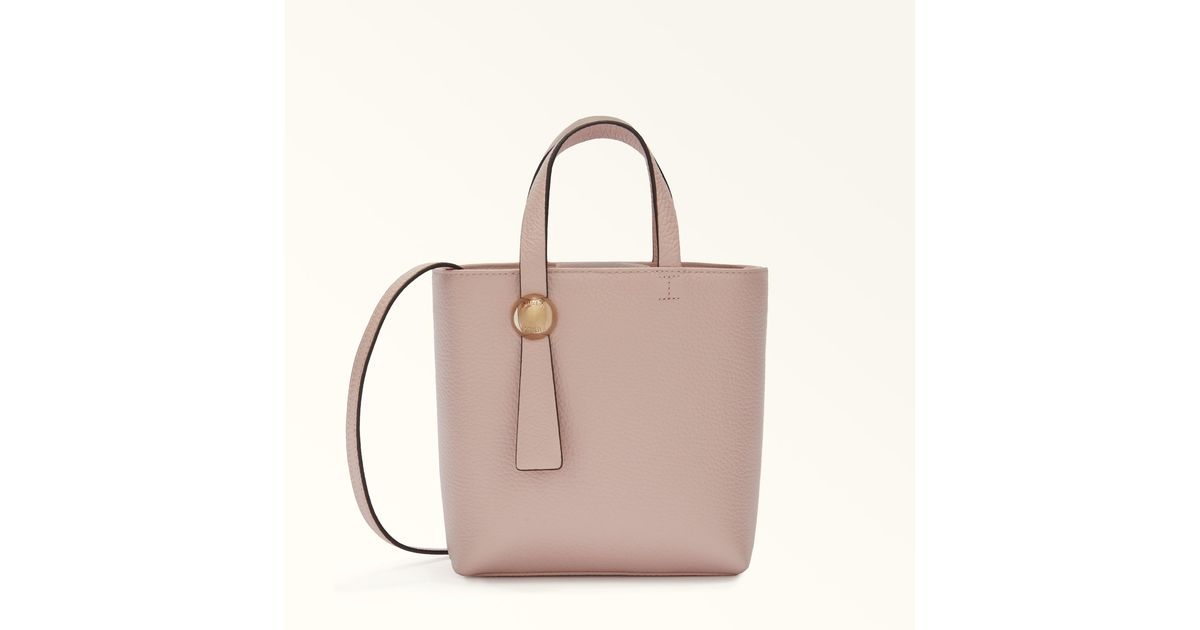 Furla Sfera Vertical Crossbody Corolla Grained Calf Leather in Pink ...