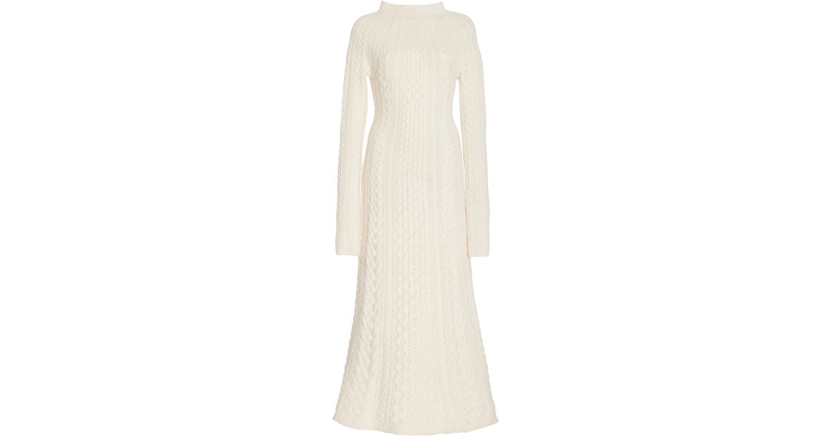 Gabriela Hearst Amaris Knit Maxi Dress in White | Lyst