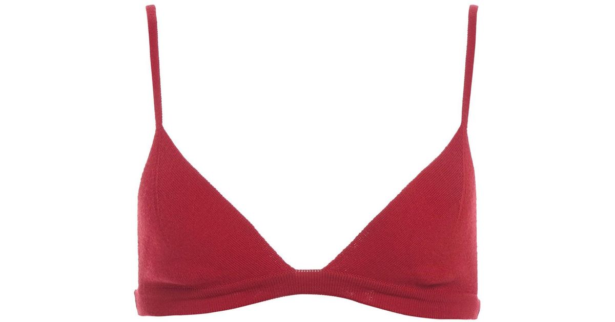 Gabriela Hearst Carmen Knit Bra in Red | Lyst