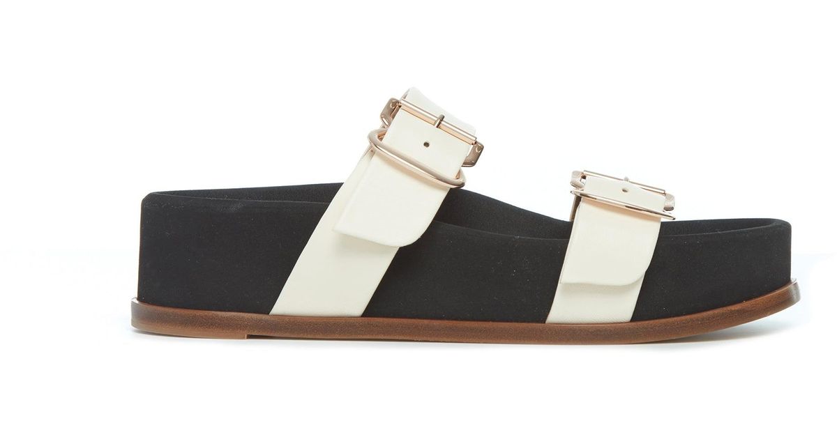 Gabriela Hearst Wren Platform Sandal in White | Lyst