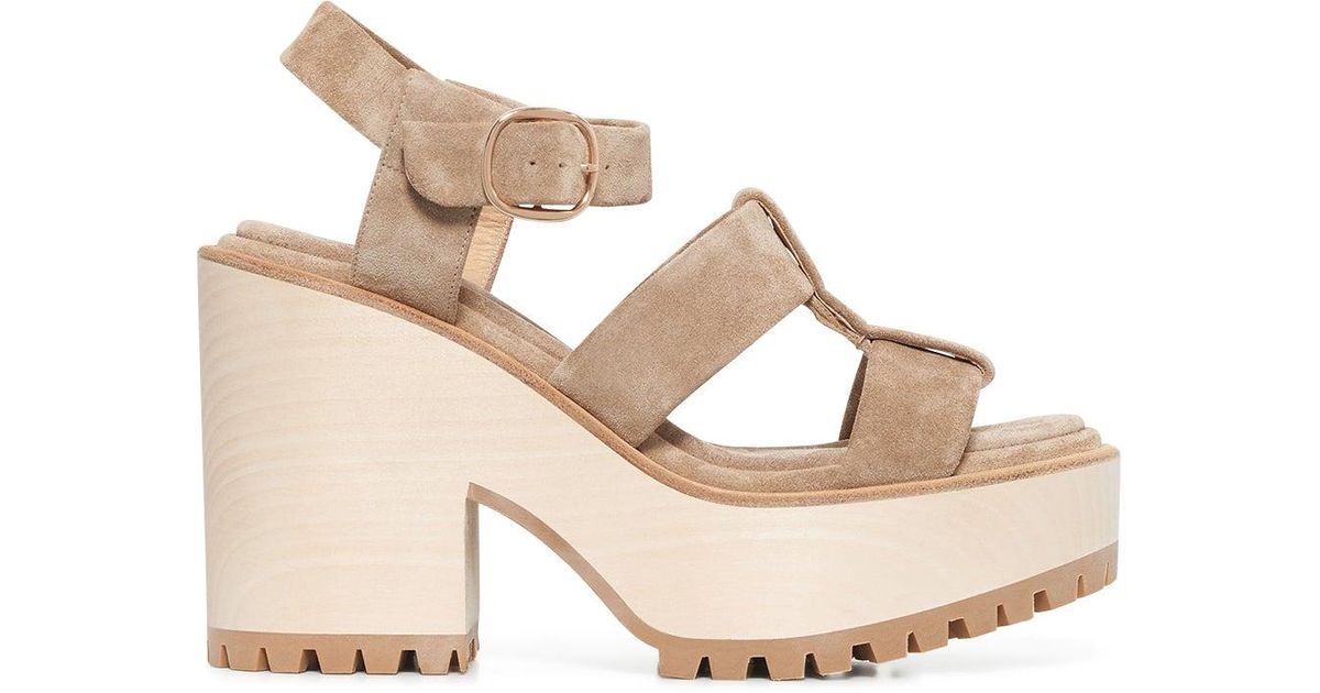 Gabriela Hearst Hera Platform Sandal in Natural | Lyst UK