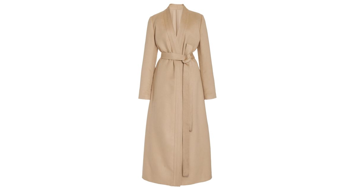 Gabriela Hearst Devon Wrap Coat in Natural | Lyst