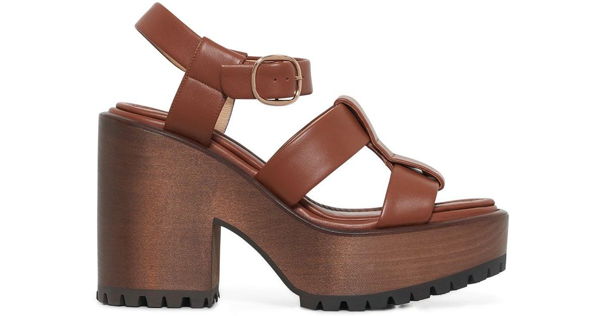 Gabriela Hearst Hera Platform Sandal in Brown | Lyst