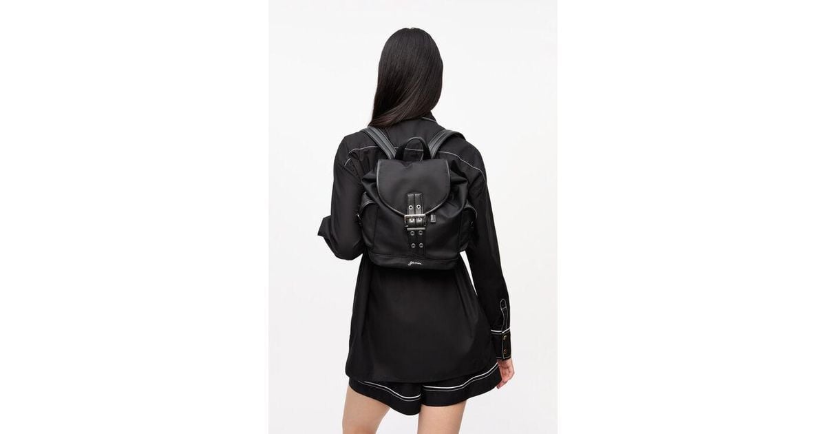 Ganni Small Bucky Nylon Backpack in Black | Lyst