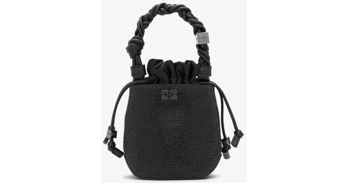 Ganni Mini Bou Bucket Bag in Black | Lyst