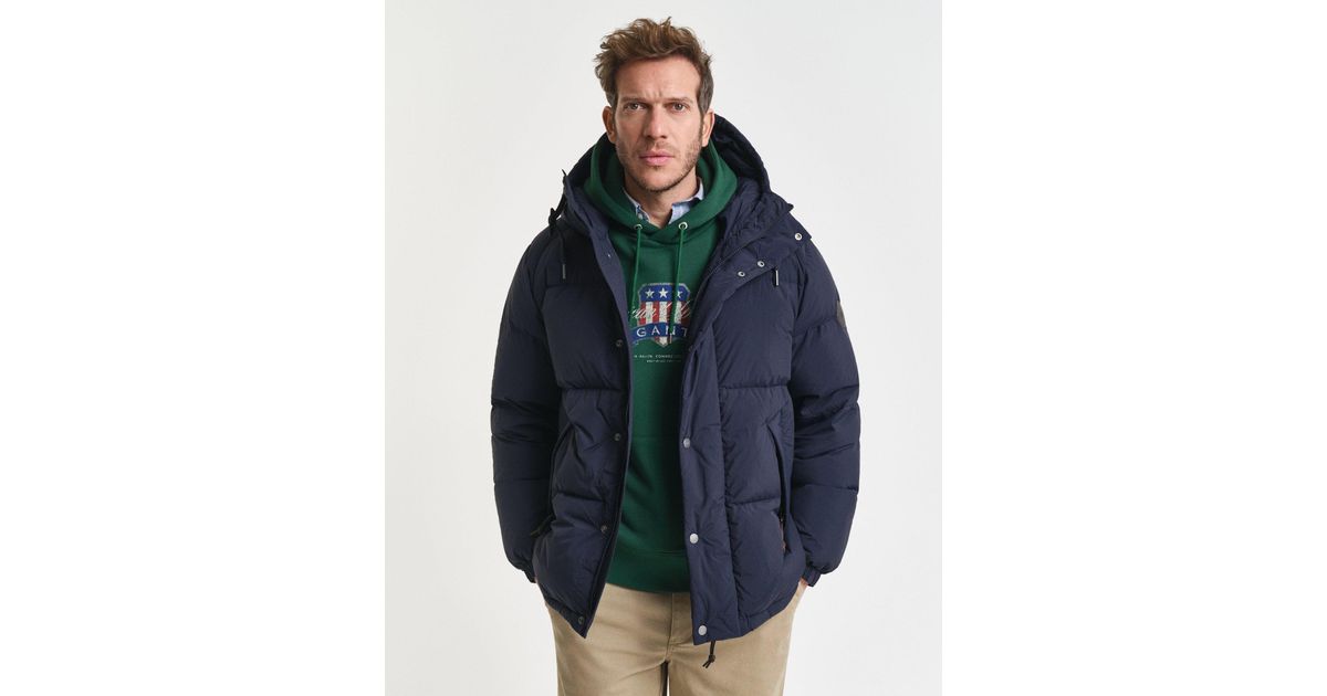 GANT Down Puffer Jacket in Blue for Men | Lyst UK