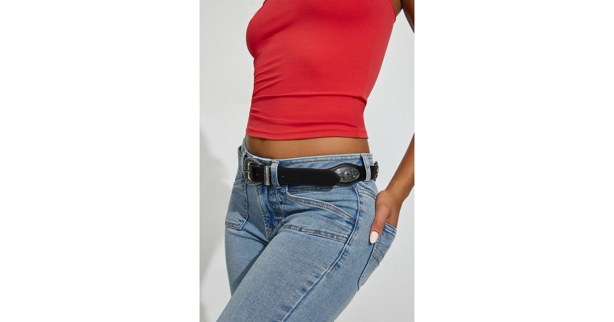Garage Western Concho Strap Belt in Black | Lyst