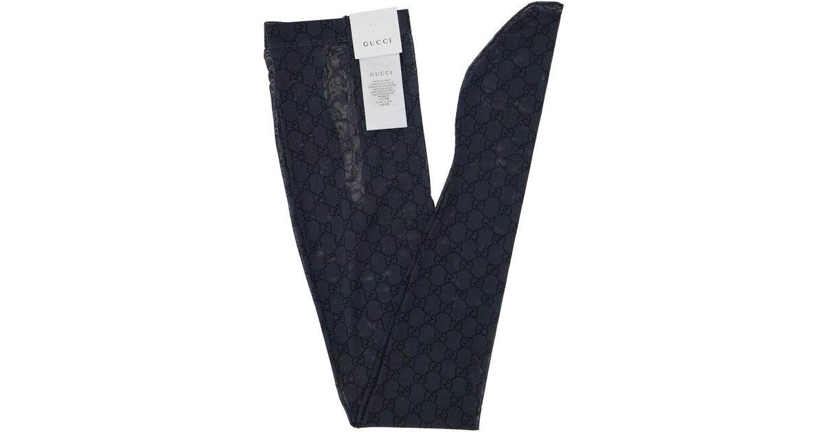 Gucci Thights With All-Over Gg Motif in Blue | Lyst