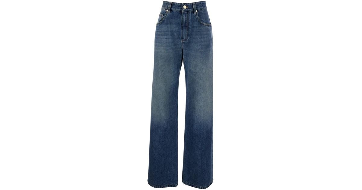 Brunello Cucinelli Jeans With Logo Patch On The Rear And Monil Detail ...