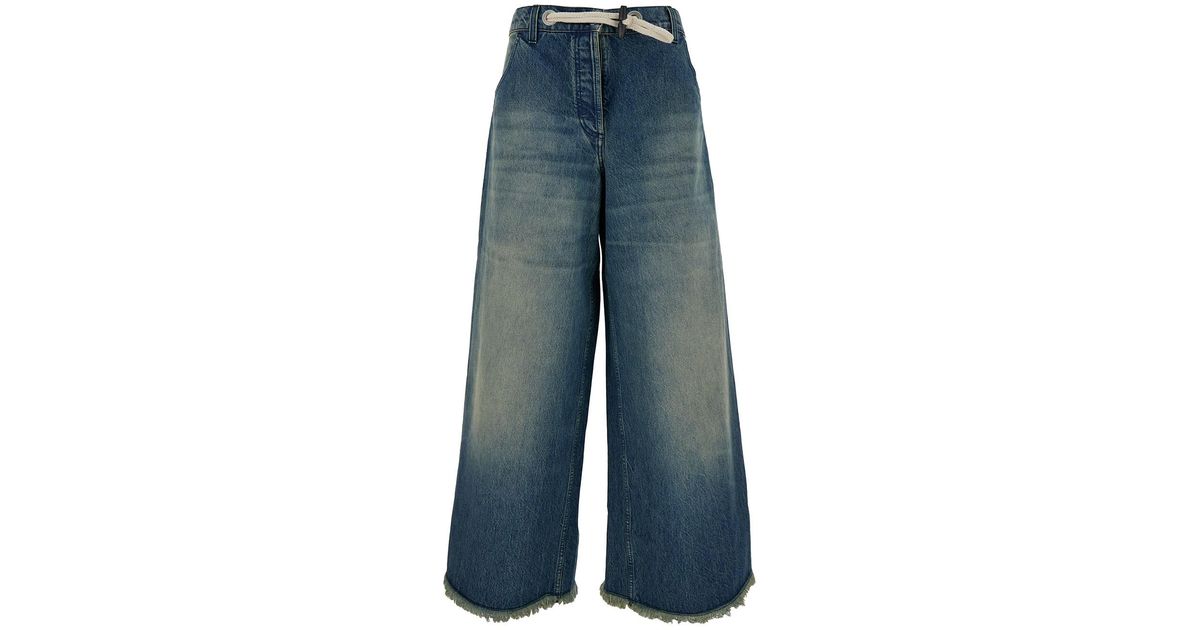 Moncler Genius Wide Jeans With Drawstring And Moncler X Palm Ange in ...