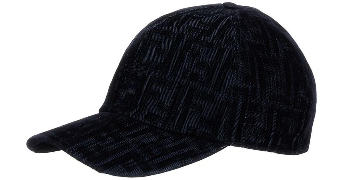 Fendi Baseball Cap With Ff Motif in Blue for Men | Lyst