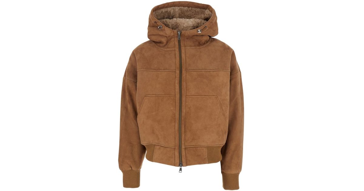 Tela Spillo Suede Sheaeling in Brown | Lyst UK