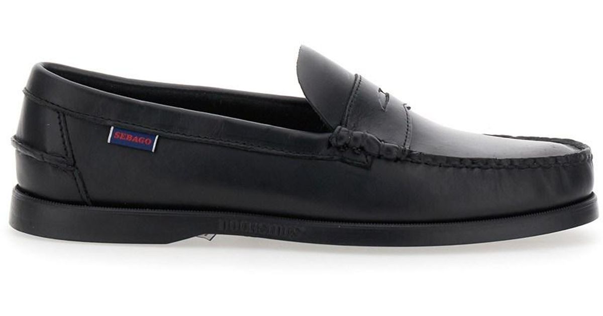 Sebago 'Dolphin' Loafers With Side Logo Label And Slip On Design in ...