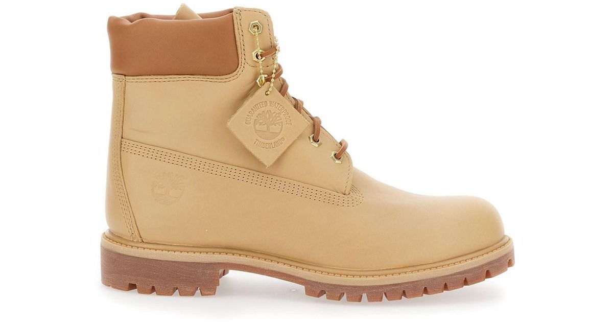 Timberland Water-Proof Boots With Logo Plate in Natural for Men | Lyst UK