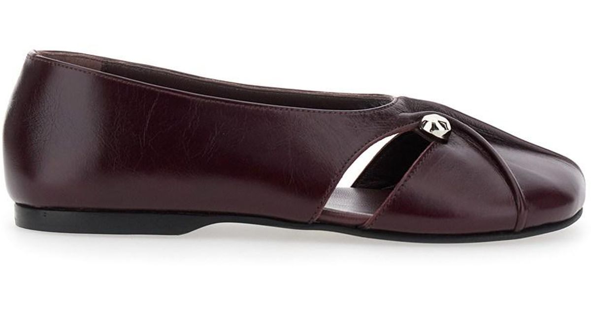 Alohas 'Ravena' Ballet Shoes With Decorative Plaque On The Fr in Brown ...