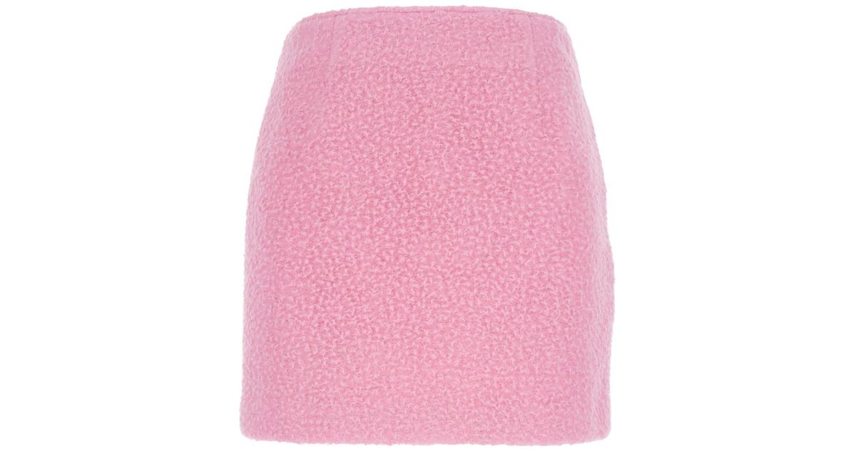 ATELIER EDITION Mini Skirt With Hidden Side Closure in Pink | Lyst UK