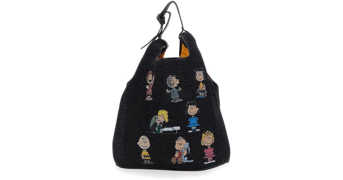 Anita Bilardi 'Picasso' Handbag With Snoopy Prints On The Front in ...