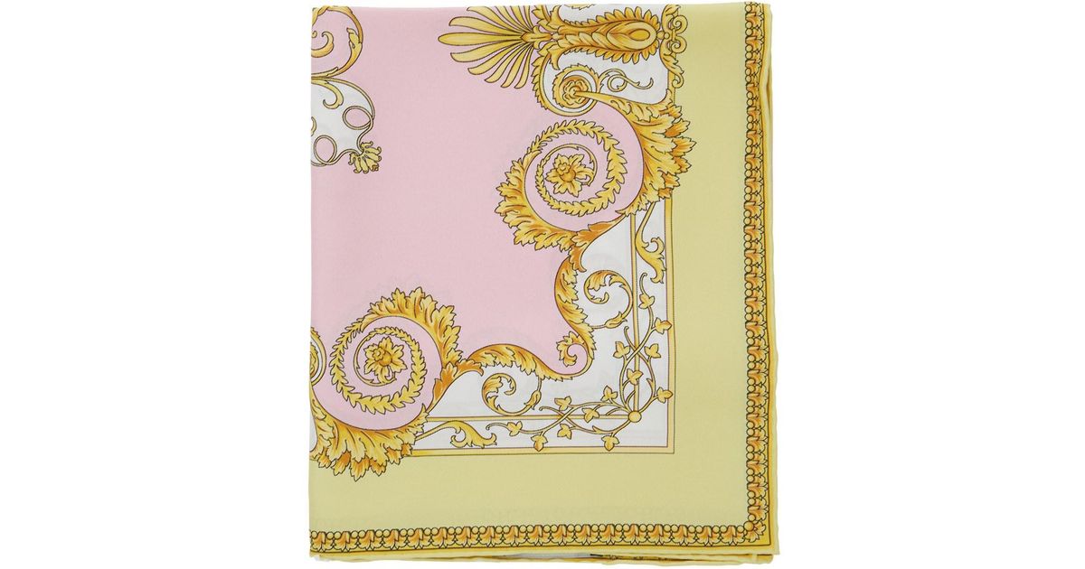 Versace Scarf With All-Over Baroque Print in Metallic | Lyst UK