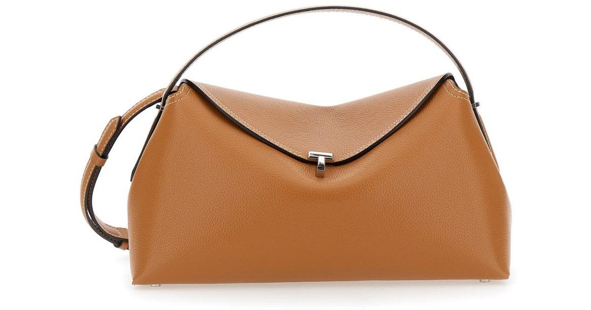 Totême Tlock Top Handle in Brown | Lyst