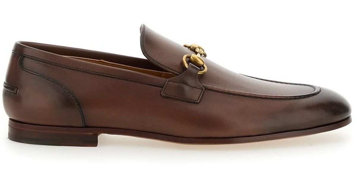 Gucci 'Jordan' Loafers With Horsebit in Brown for Men | Lyst UK
