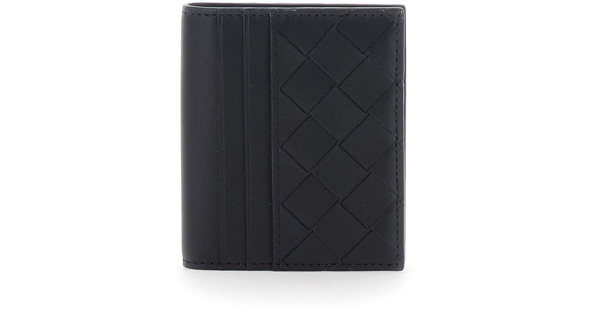 Bottega Veneta Folded Card Holder With Intrecciato Motif And Embossed ...