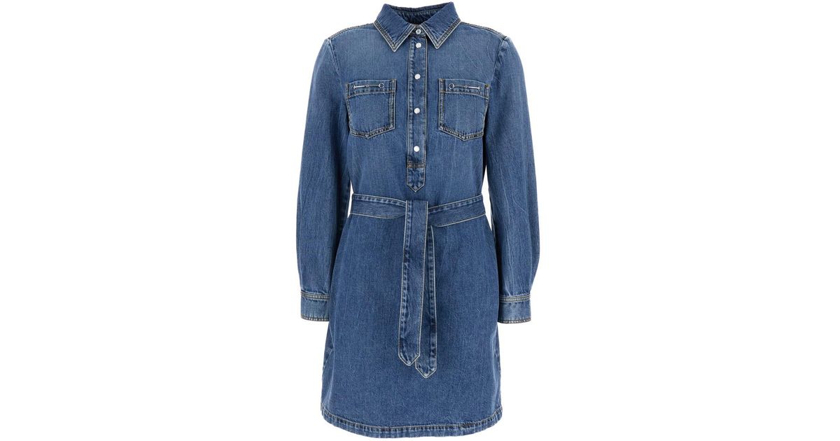 Gucci Denim Dress With Horsebit in Blue | Lyst