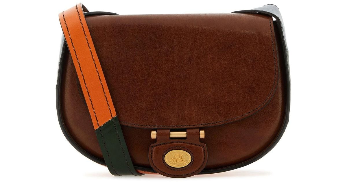 The Bridge Brown Leather Dora Crossbody Bag | Lyst