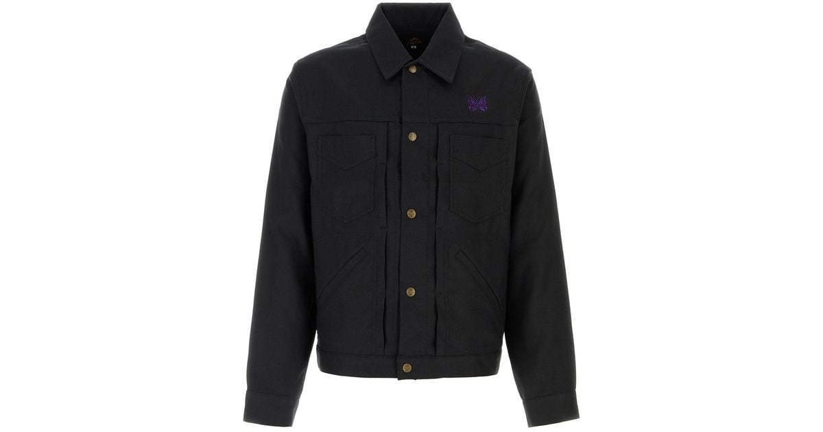 Needles Black Jersey Jacket for Men | Lyst UK