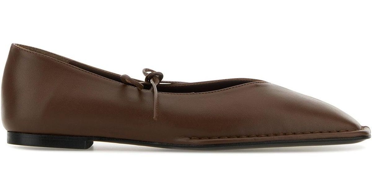 Alohas Brown Leather Sway Ballerinas | Lyst